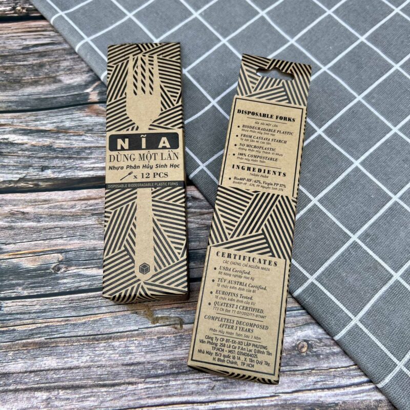 Nĩa nhựa sinh học dùng một lần | Nhựa Lập Phương